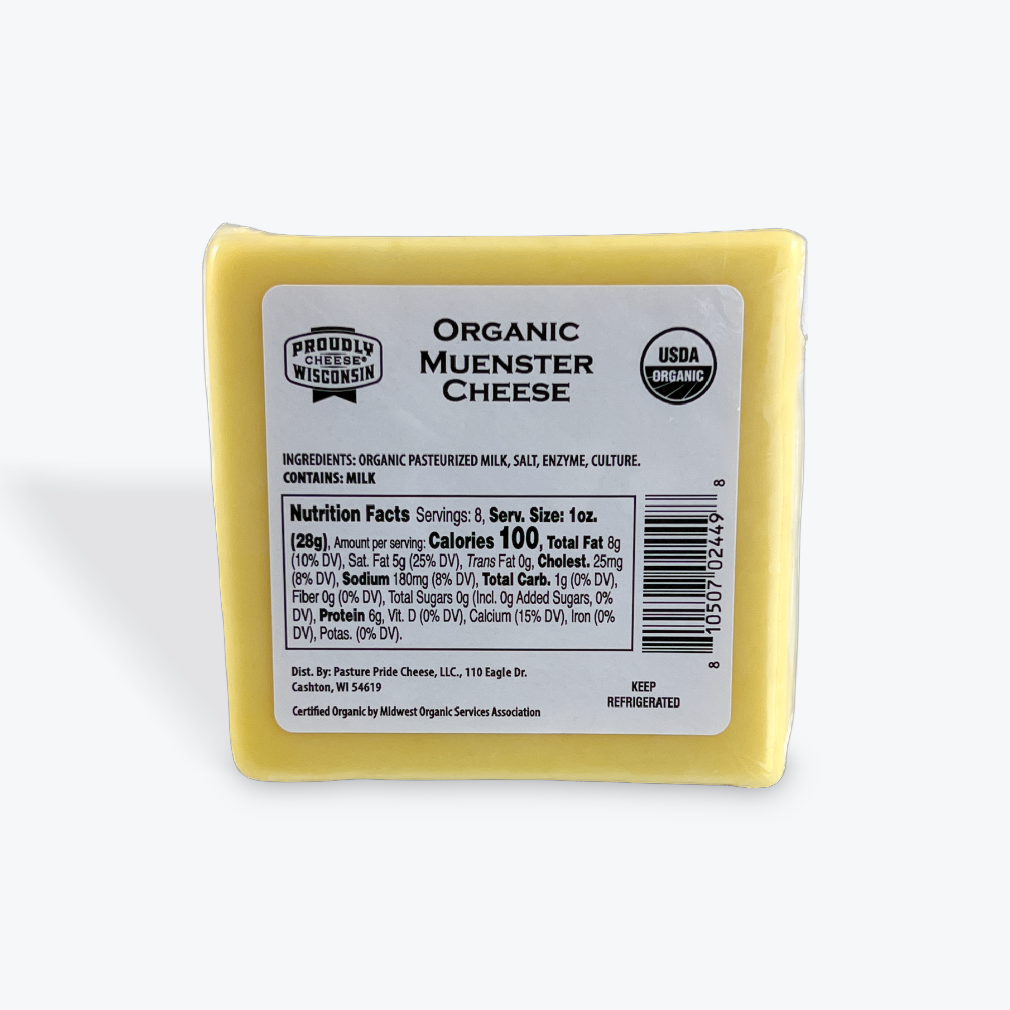 Organic Muenster Cheese | Pasture Pride Cheese