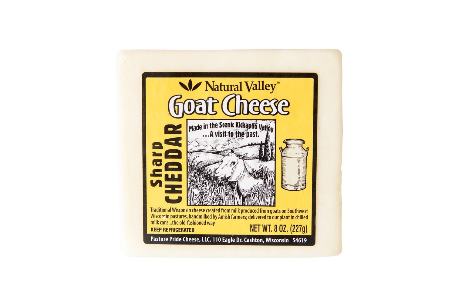 Goat Sharp Cheddar 8oz | Pasture Pride Cheese